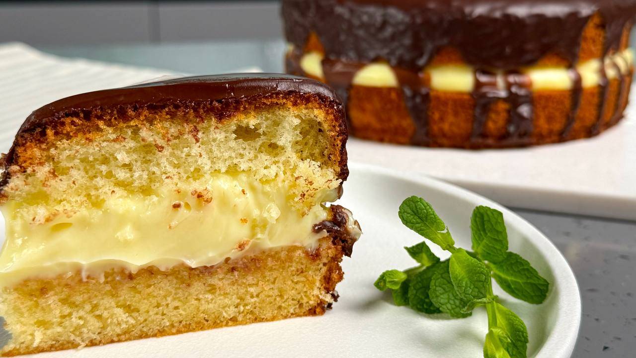 Пирог лучше, чем торт, а готовится в 100 раз проще ! Бостонский кремовый ПИРОГ , ну очень ВКУСНО