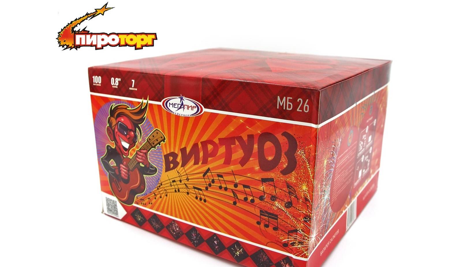 Батарея салютов МБ26 Виртуоз  4/1  0,8" х 100 залпов