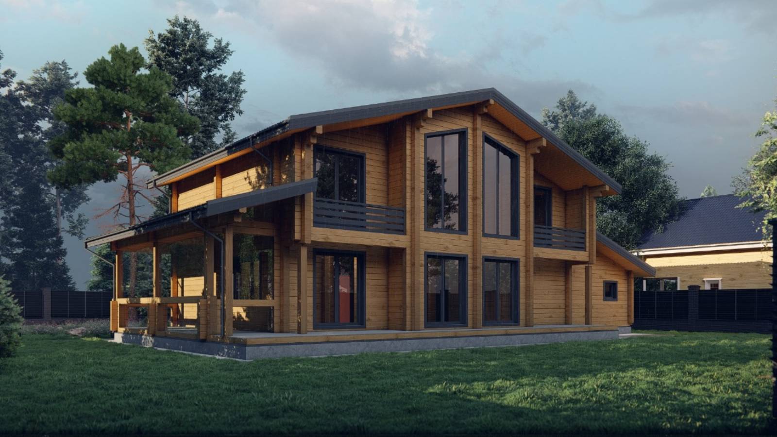 Обзор дома из клееного бруса "Кингисепп" 298 м2