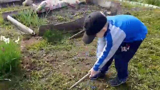 Тестируем тример,убираем огород,косим траву,отдыхаем на даче