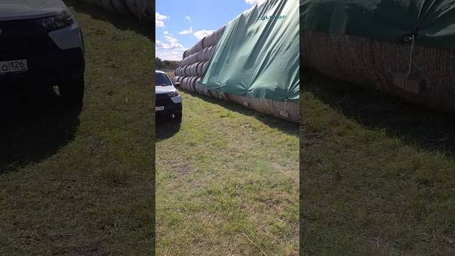 Александр, Ставропольский край. Шутц-флис типа ТэнТоп для скирд от Лелаф в регионе с сильным ветром