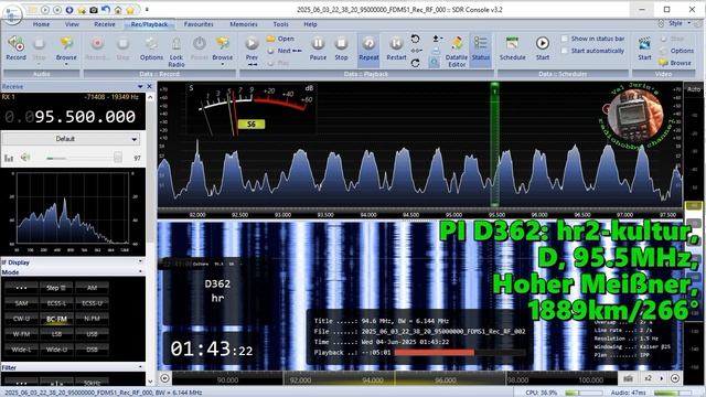 03.06.2025 22:42UTC, [Es], hr2-kultur, Германия, 95.5МГц, 1889км
