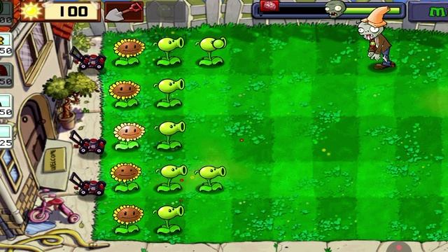 Прохожу PVZ 1 level 1-6 + достидение "Бабах"