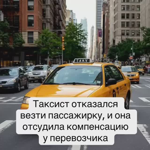 Таксист отказался везти пассажирку, и она отсудила компенсацию у перевозчика