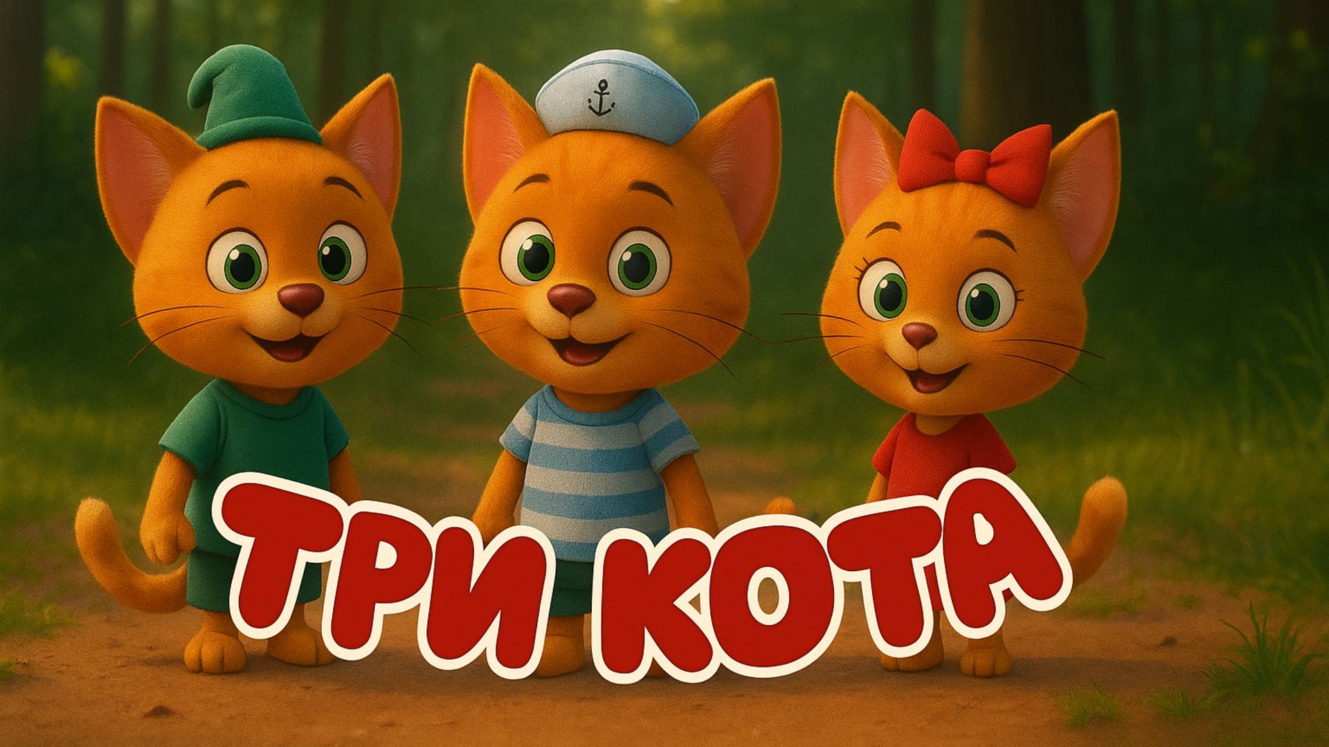 Три Кота 🐱 - Три Хвоста｜ Детская Песенка | Три Кота Песни | Детские песенки для детей и малышей