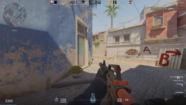 Counter-Strike 2 HDR, 4K, DSR 40% резкости.