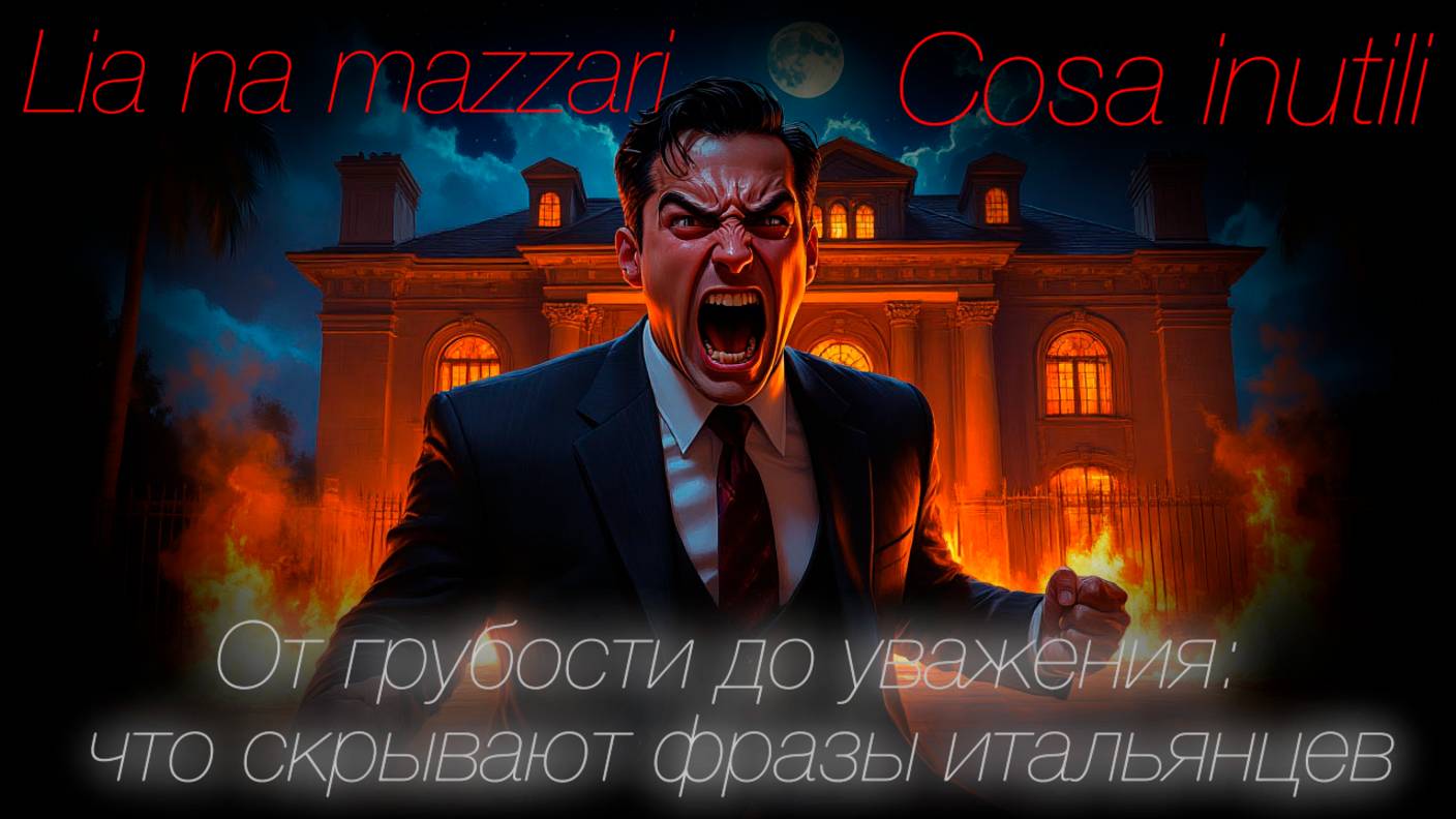 От грубости до уважения: что скрывают фразы итальянцев...Lia na mazzari и Cosa inutili