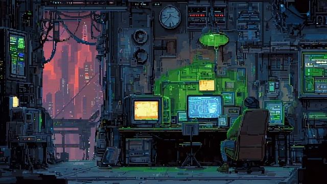 Groovy Cyberfunk Sci-Fi Music for Late Night Coding-(1072p30)