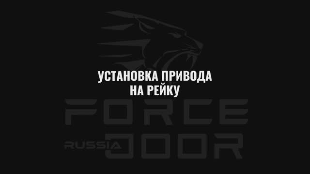 Установка привода Force Door на рейку