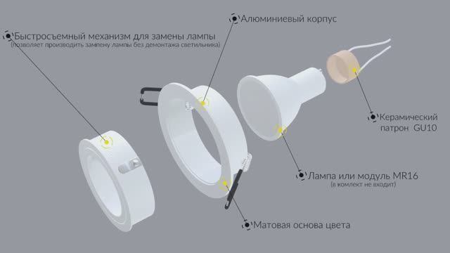 Встраиваемые светильники VAES серии MARS