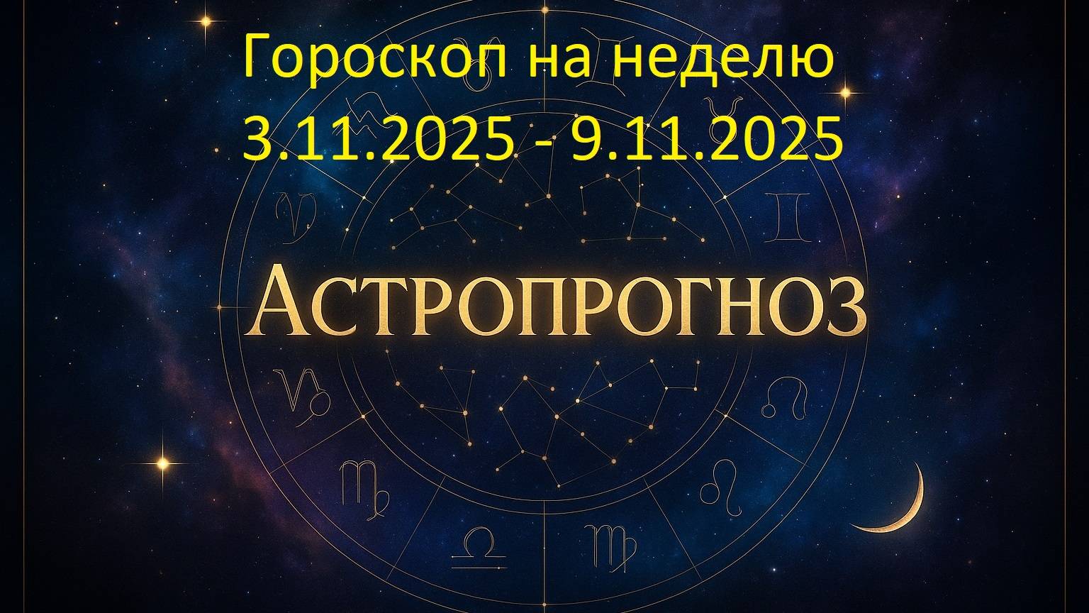 📅 Гороскоп на неделю с 3 по 9 ноября 2025 года