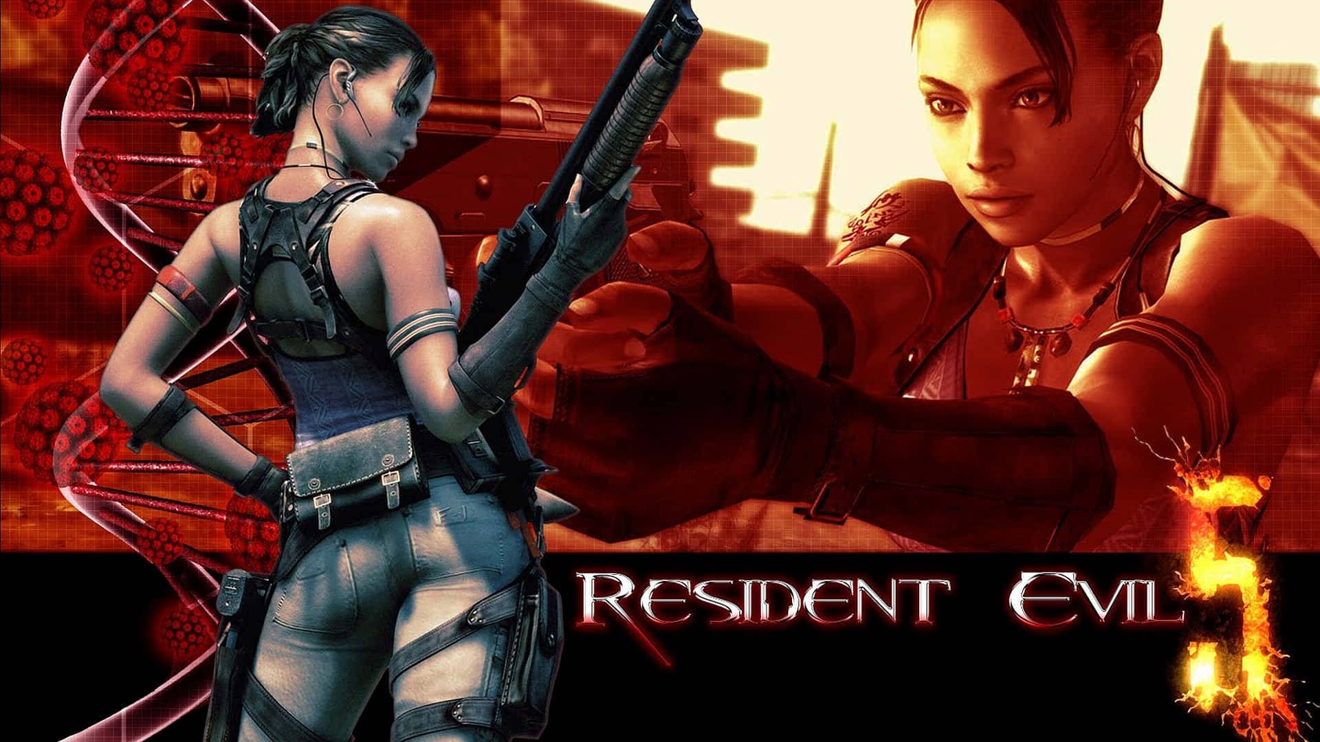 Resident Evil 5 РПГ против летучей мыши.