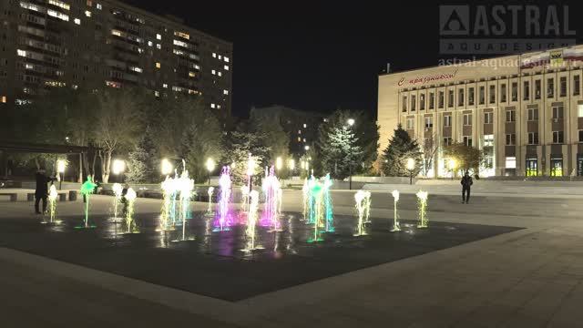 Реконструкция пешеходного музыкального фонтана, 13х14 м, 33 струи, г. Оренбург (ул. Чкалова д. 32а)