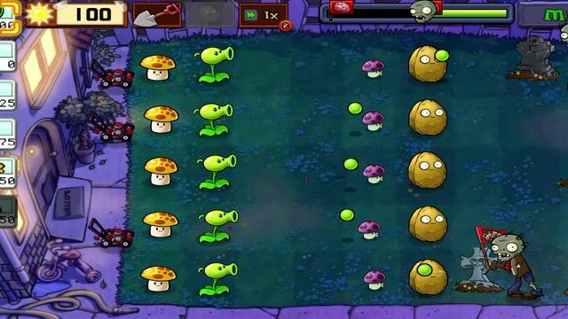 Прохожу PVZ 1 level 2-2