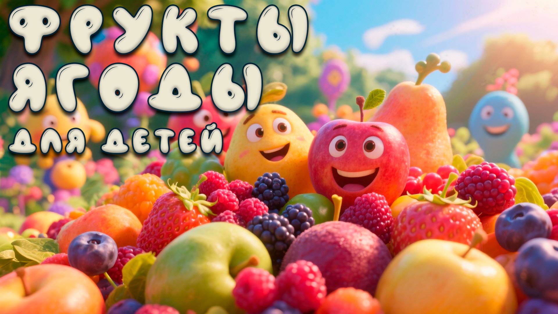 Фрукты и Ягоды для детей (знакомство). Часть 1.