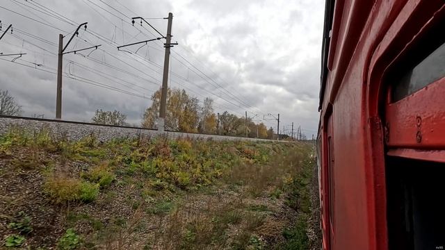 Детково - Столбовая, вид из окна вагона (17.10.2025)