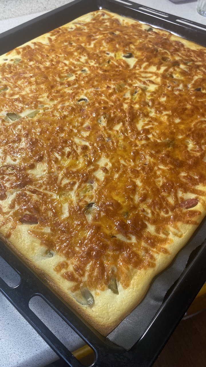 Пицца-блин по быстрому.Выпечка к чаю.