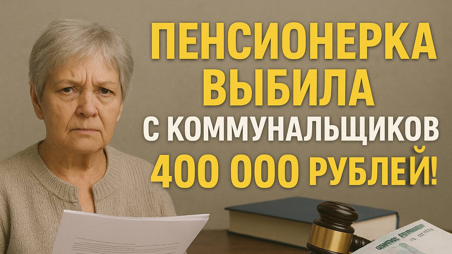 ПЕНСИОНЕРКА ВЫБИЛА С КОММУНАЛЬЩИКОВ 400 000 РУБЛЕЙ!
