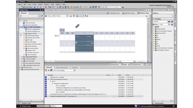 SIMATIC S7-1200. Мой первый проект в среде TIA PORTAL