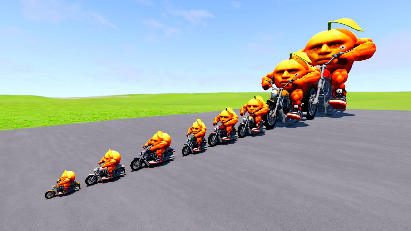 Большой и маленький Удин Дин Дин Дан на мотоцикле против поездов | BeamNG.Drive