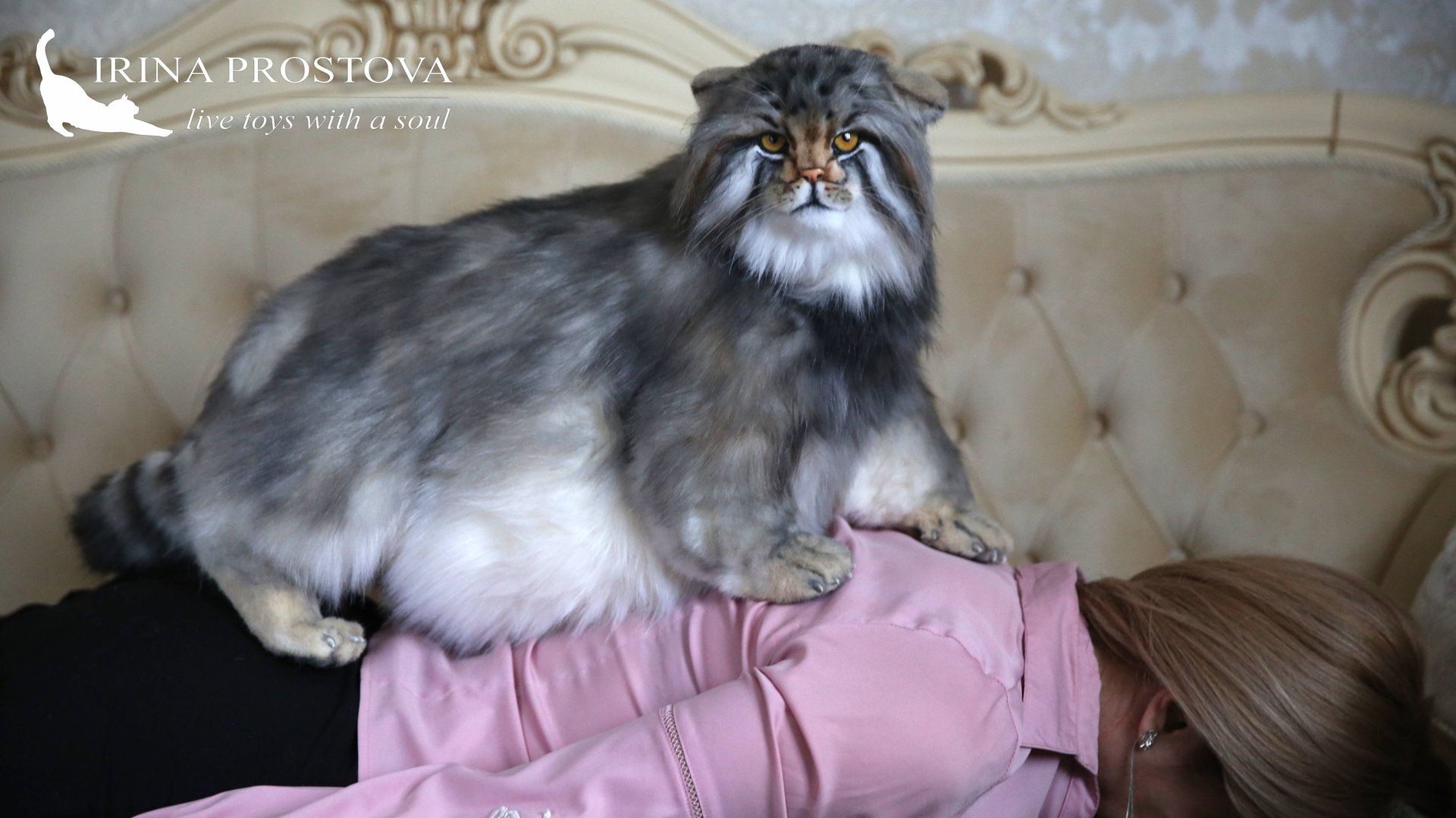 Манул Семен реалистичная мягкая подвижная игрушка.