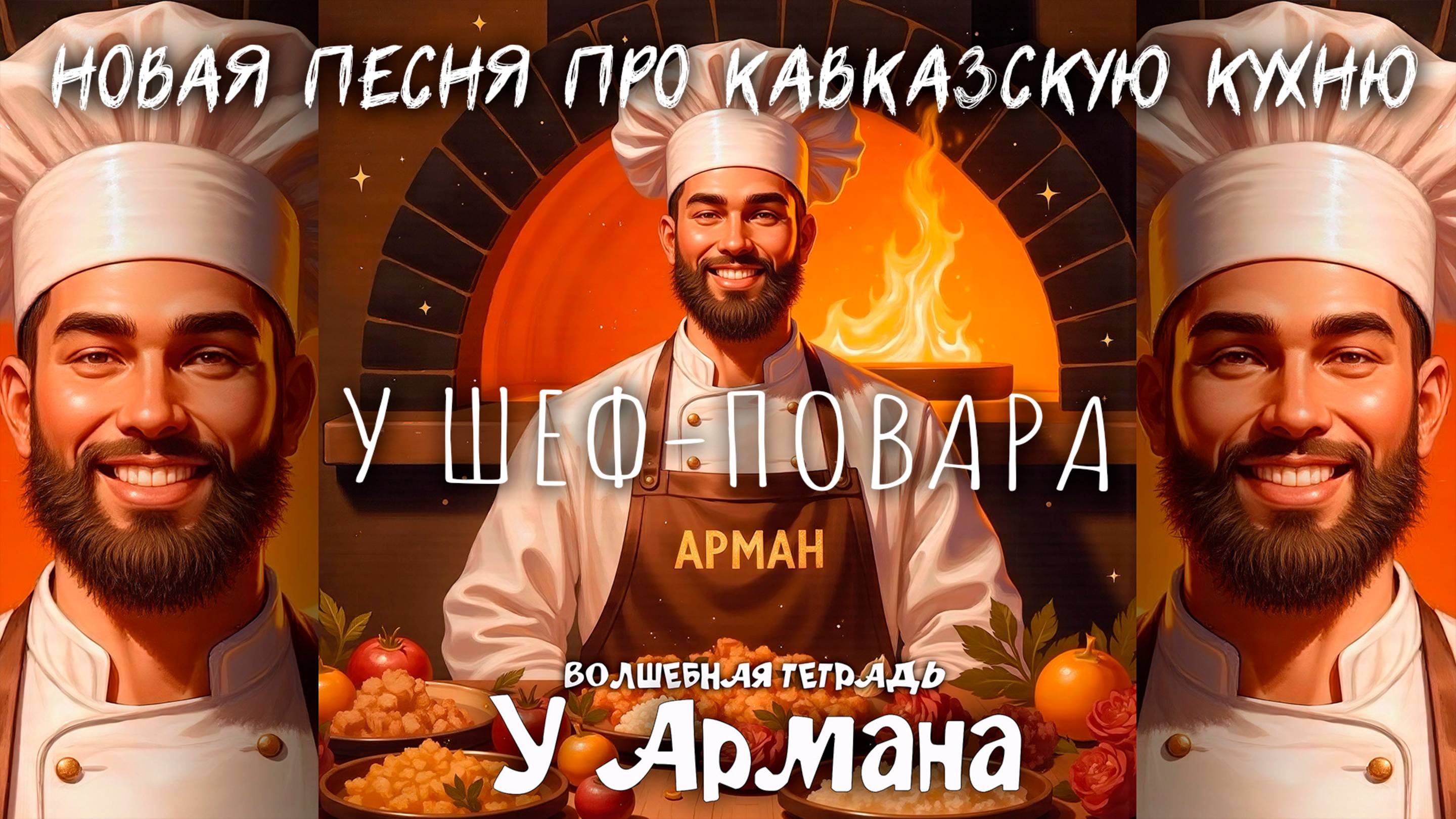 Волшебная тетрадь. "У Армана". Новая песня про шеф-повара, шашлык, кебаб, долму и кавказскую кухню.