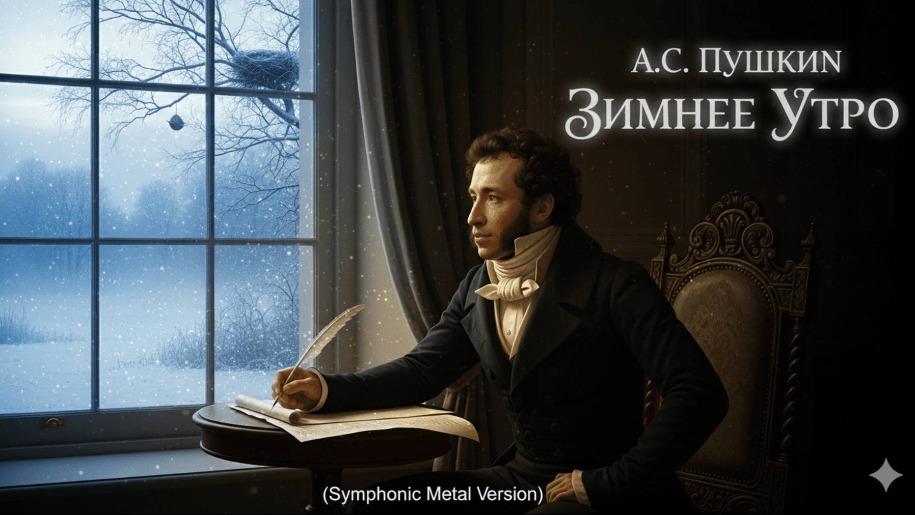 Симфоник-метал от Нейросети Стихи А.С. Пушкин  - Зимнее утро | AI Music & Video