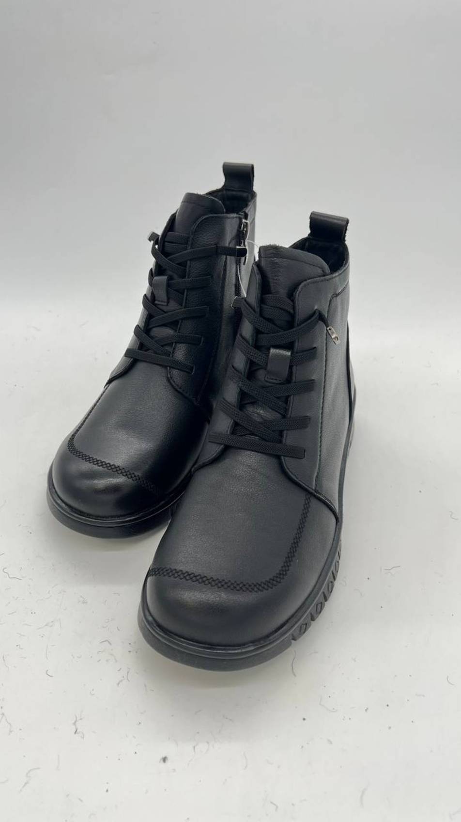 Ботинки женские кожа байка пвх 6A-KP81-1A Чёрный