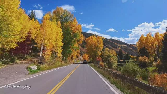🚗 SmartTV 8К ➤ 🍂 Пик осенних красок в Колорадо! 🌄 Перевал Независимости, от Аспена до Твин-Лейкс!