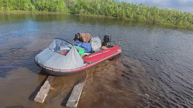 Ловля хариуса летом едем на водомете.  Parsun 40 л.с. водомет