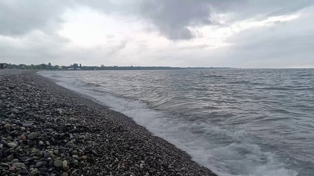 8 часть. Абхазия. Автокемпинг Сосновый бор - прибой, пляж, звуки моря, релакс.