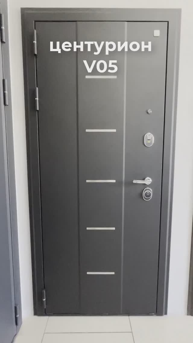 Входная дверь Центурион V-05 Черный муар Темная лиственница