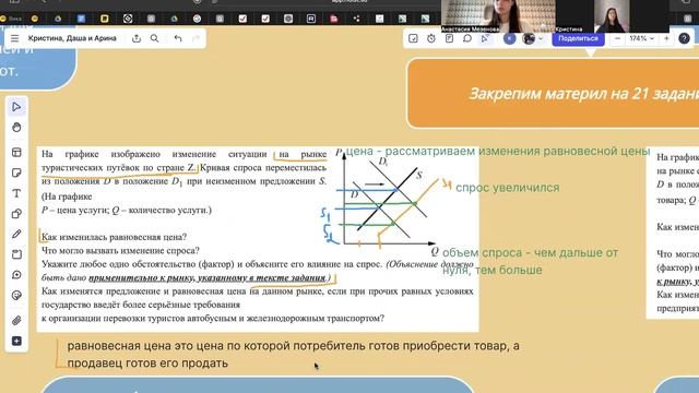 Спрос и предложение, 21 задание