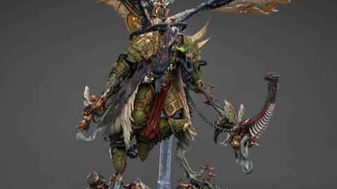 Mortarion,Daemon Primarch of Nurglewith Ancient weapons 'The Lantern' and 'Silence'