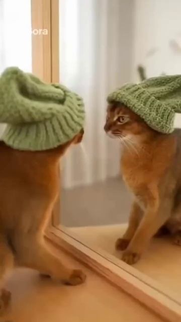 Со звуком! БабУшка и абиссинская кошка... 🐱💥😆 #ии #нейросеть #абиссинскаякошка #котики #рек #юмор #р