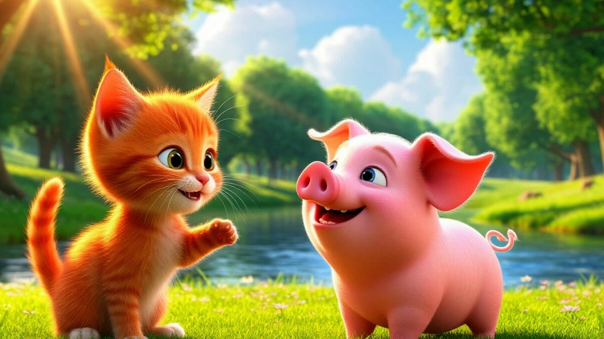Мультфильм /анимация/ Хрю-хрясь и мяу-мяу: Начало большой дружбы!