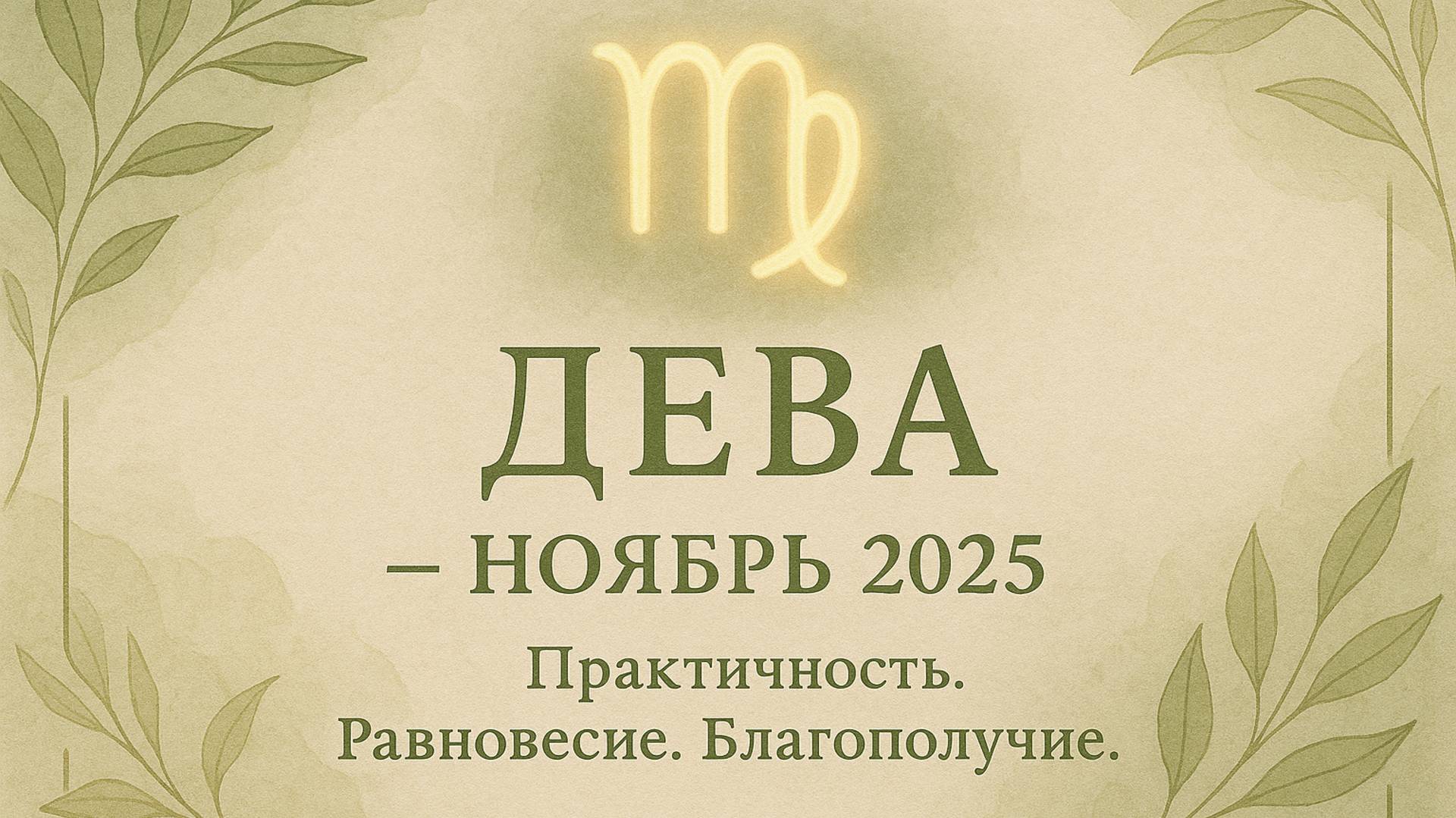 Гороскоп для Девы на Ноябрь 2025: здоровье, финансы, любовь
