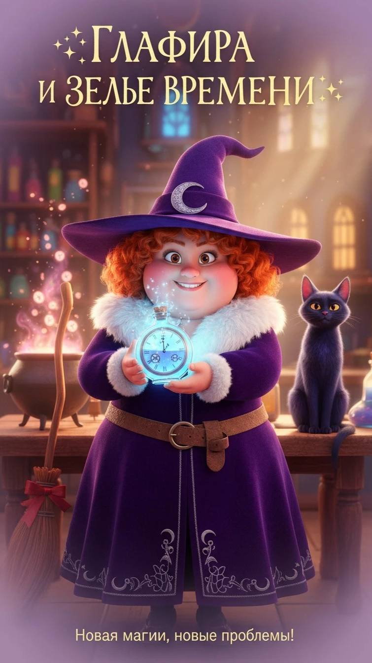 ✨ Глафира и Зелье Времени 💫 Ведьма, которая случайно замедлила время! #мультфильм #shorts