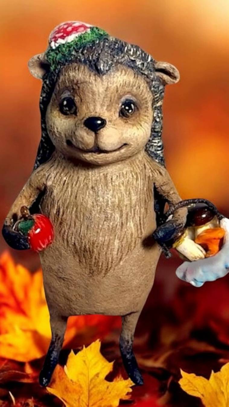 Ёжик из ваты. DIY.