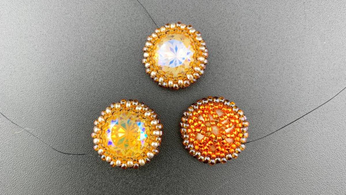 Как оплести кристалл "Rivoli" бисером, Мастер Класс