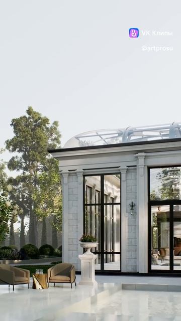 Павильон в классическом стиле - архитектурная визуализация. Классическая архитектура от бюро АРТПРО