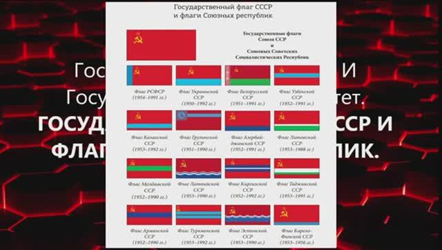Государственные Символы и Суверенитет. Государственный флаг СССР и флаги Союзных республик (ВП СССР)