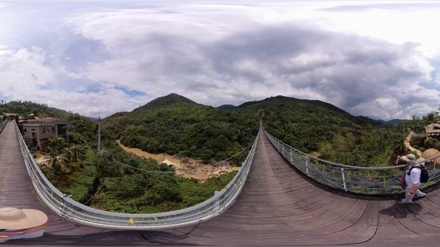 Подвесной мост. Янода. Видео 360