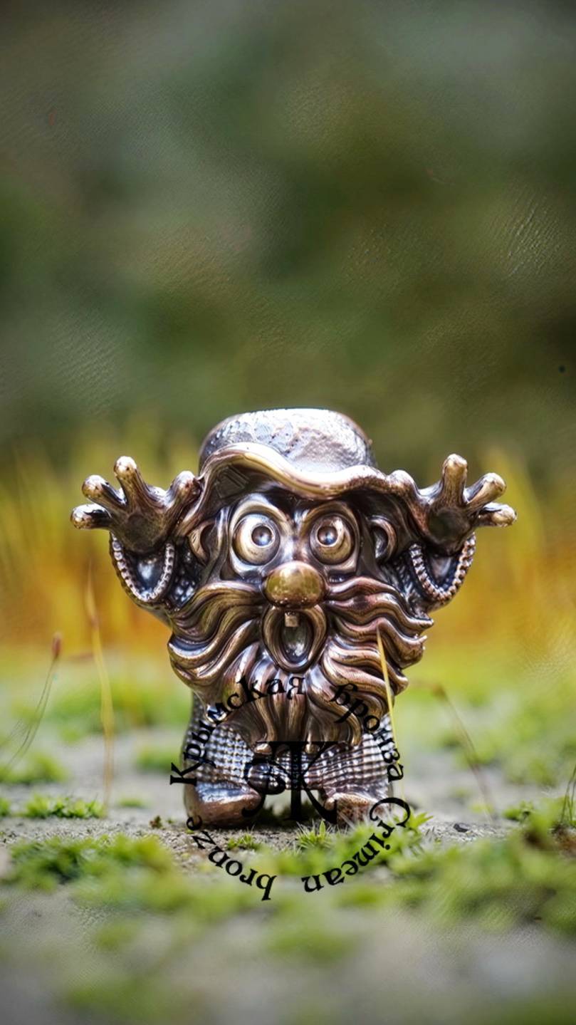 Бусина "АУ" для ножа ,  бронза