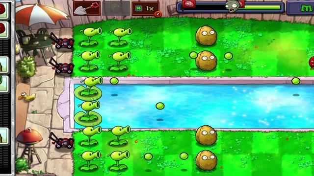Прохожу мини игру в PVZ 1 "Маленькие зомби"