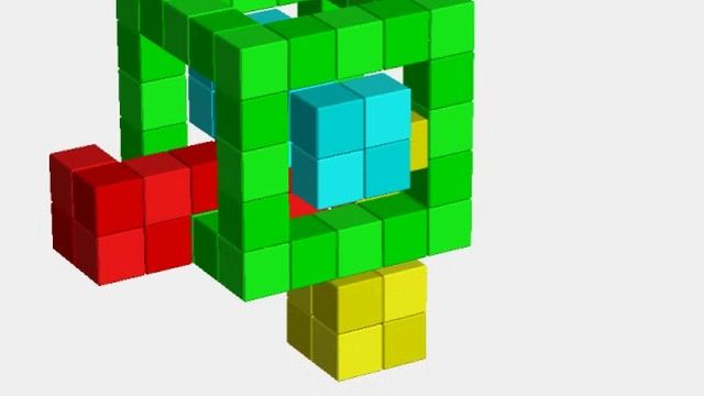 212. Головоломка "Три бруска в рамке".