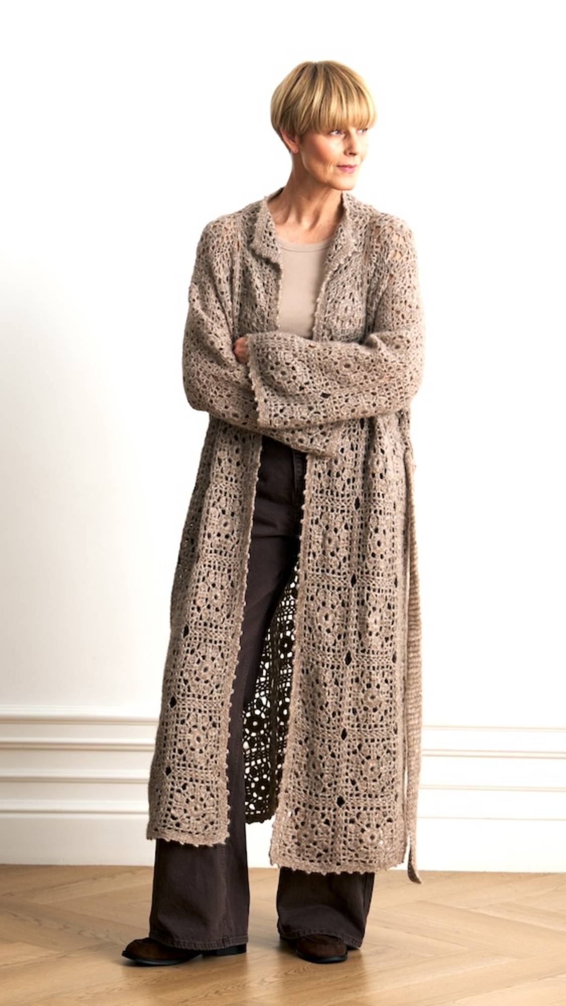 Пальто "Венецианская плитка" и классный аксессуар