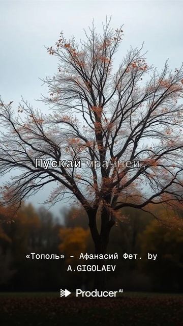 «Тополь» - Афанасий Фет.