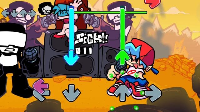 Играю в фнф.Решил начать с 7 недели (Я мастер в фнф ﹥:)