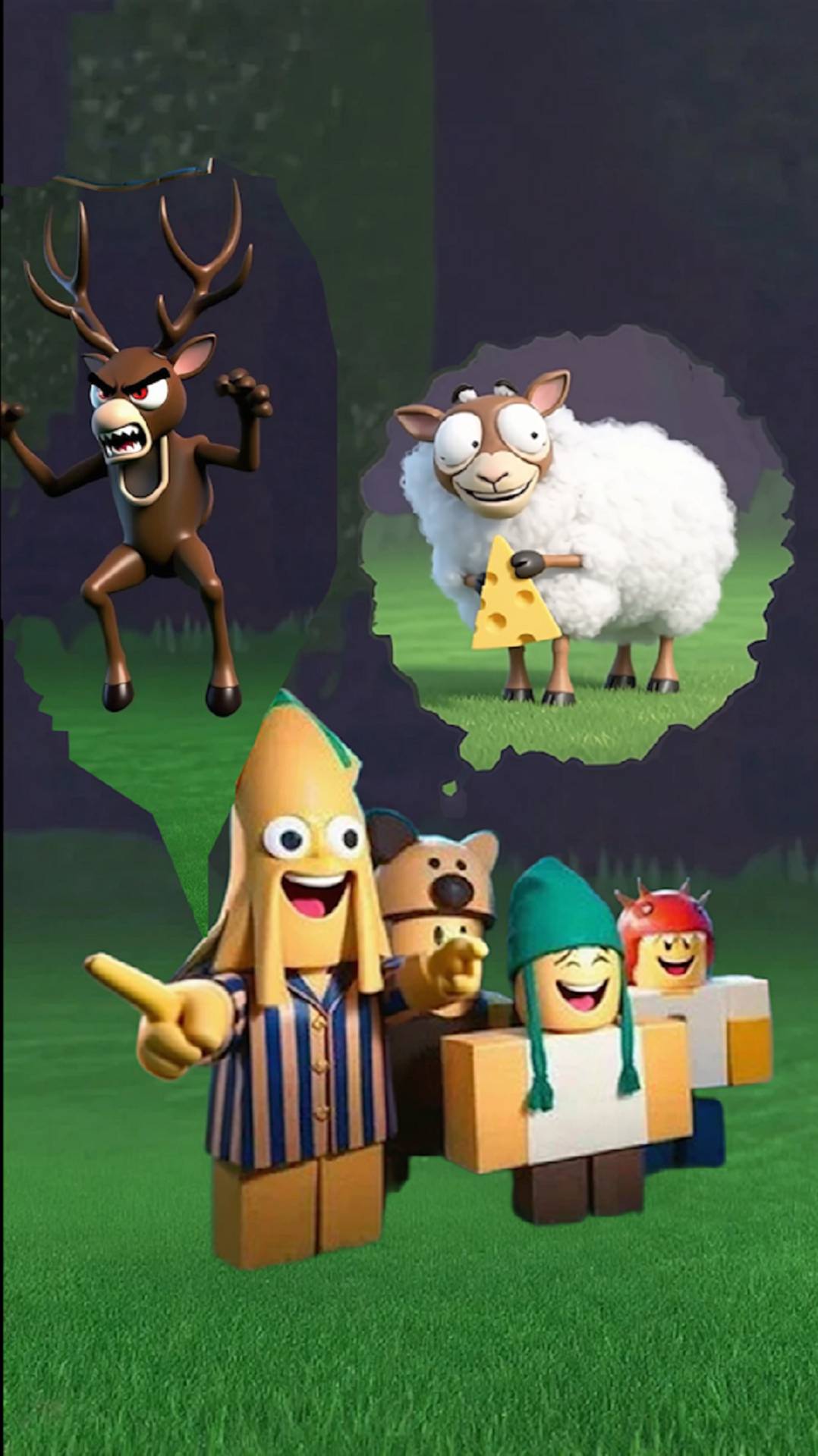 дети vs олень моется,разозлили оленя 🤣😱 в 99 ночей в лесу #roblox